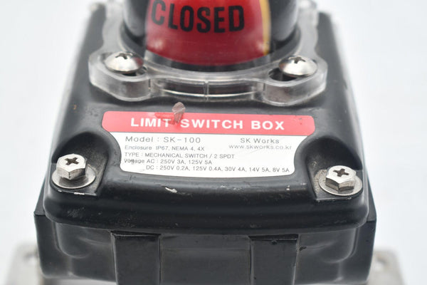 SK Works SK-100 Limit Switch Box With Indicator IP67 Nema 4 4x 250V 3A ...