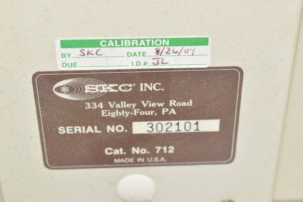 SKC Inc, Serial No. 302101, CAT No. 712 Accuflow Digital Calibrator
