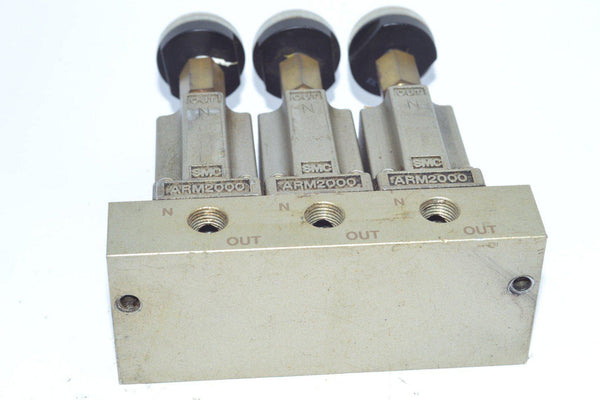 SMC ARM2000 Regulators Manifold Block, 0.5 MPa Regulator Gauges – VB ...