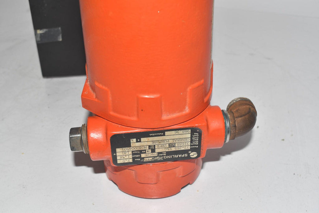 Sparling Instruments FM626 Tigermag Flow Meter 77-265 VAC Size 2.0 W/B ...