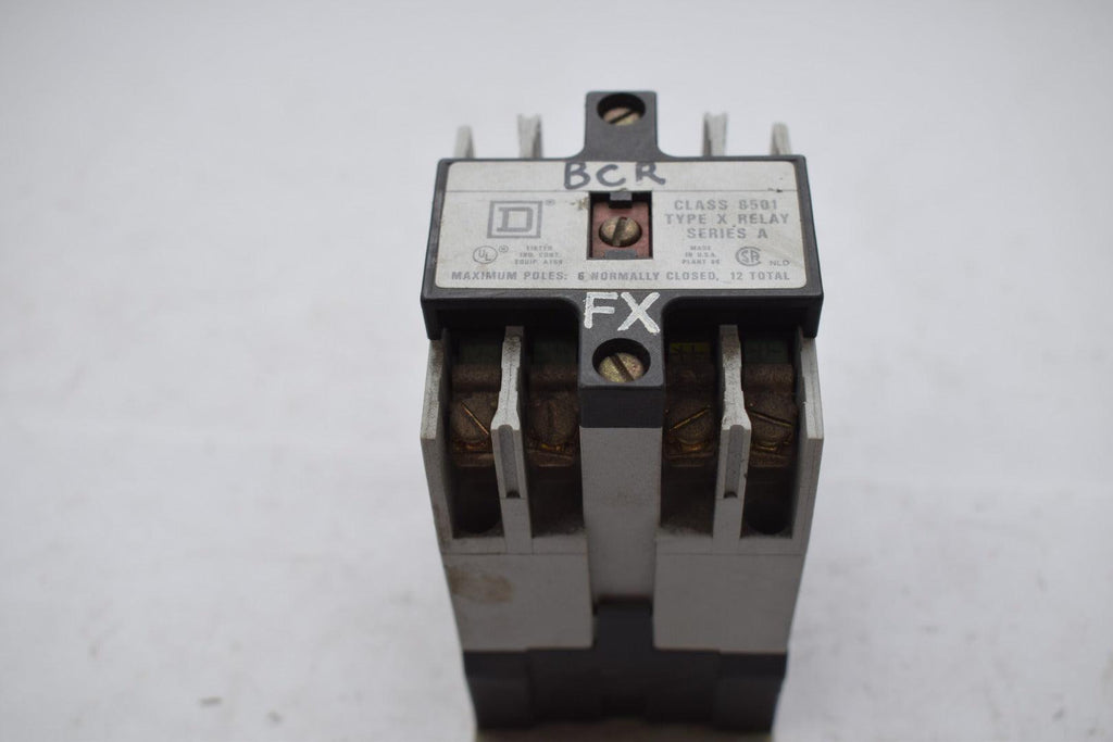 SQUARE D 8501X040 TYPE X RELAY SERIES A Form FX