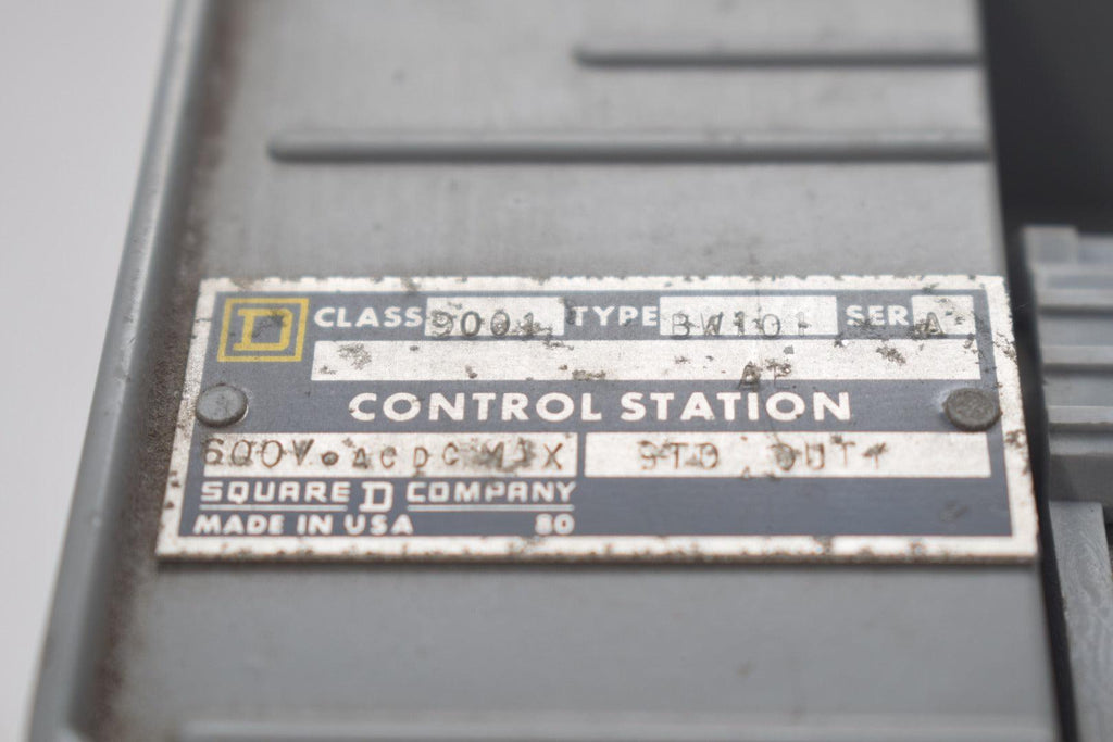 SQUARE D 9001 BW-101 Control Station Switch 9001BW101