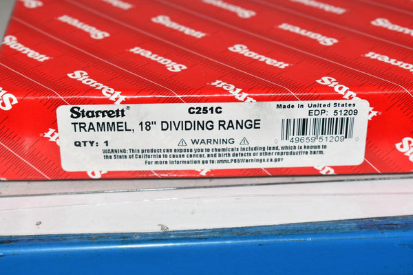 Starrett C251C 51209 18'' Trammel Dividing Range – VB Industrial Supply