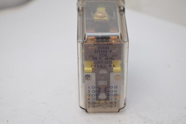 Struthers Dunn 219BBXP 120VAC Power Relay, DPDT, DPST-NO, 120 VAC, 10 ...