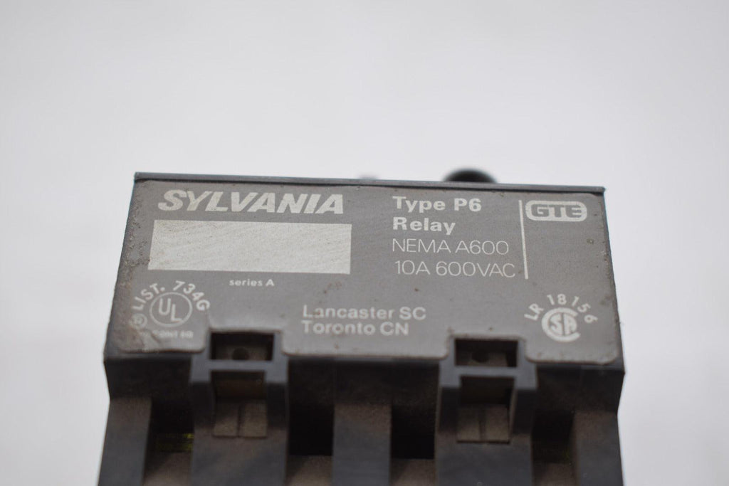 Sylvania P6-60-76 Type P6 Relay, 120V Coil, NEMA A600