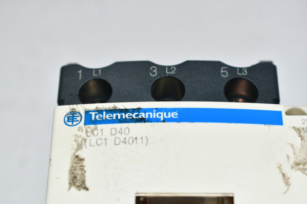 Telemecanique LC1D4011 Contactor TeSys D, type LC1D, 3P, 3PH, 60A, 600 ...