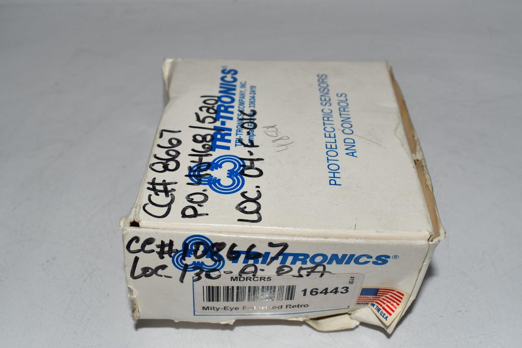 TRI-TRONICS MDRCR5 PHOTOELECTRIC SENSOR DC MITY-EYE WITH RED LED R5 PO ...