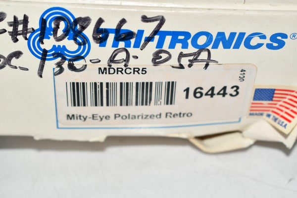 TRI-TRONICS MDRCR5 PHOTOELECTRIC SENSOR DC MITY-EYE WITH RED LED R5 PO ...