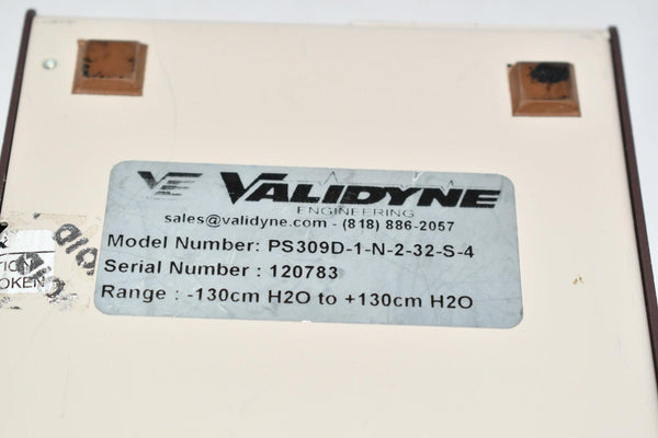 Validyne PS309 Portable Digital Manometer PSI Meter PS309D-1-N-2-32-S ...