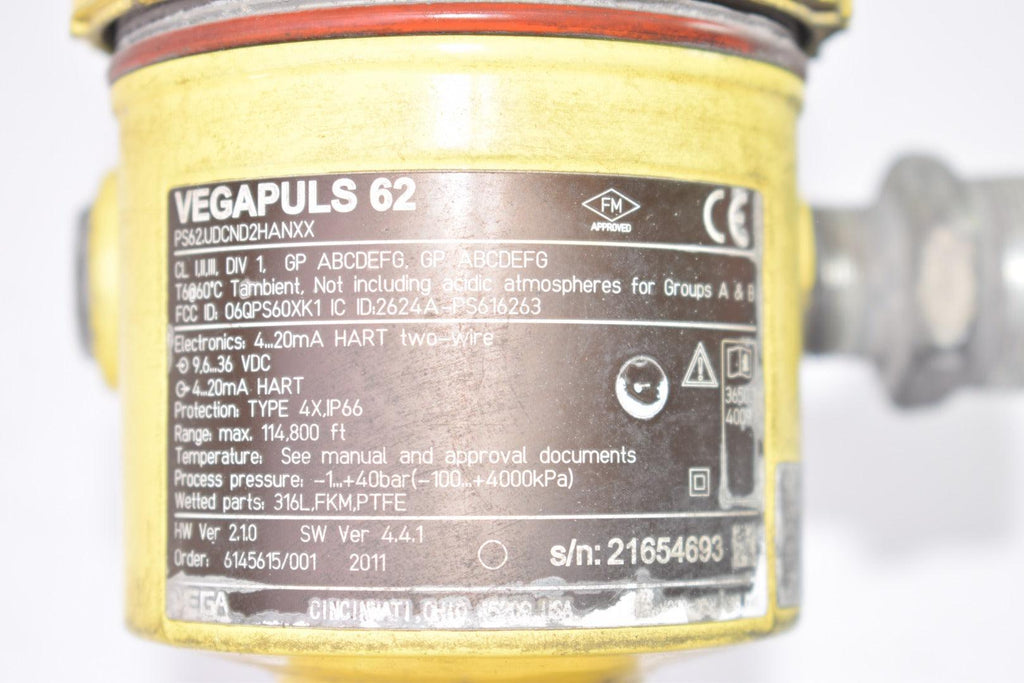 VEGA VEGAPULS62 PS62,UDCND2HANXX Level Sensor 20 mA HART Two-Wire