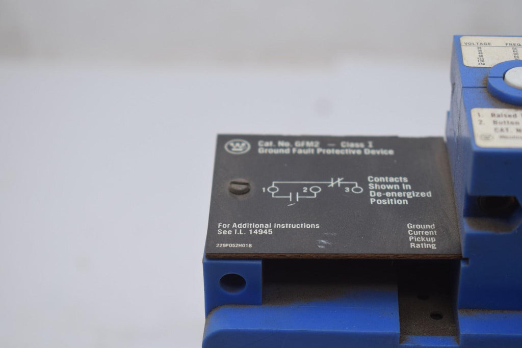 Westinghouse GFM2 GROUND FAULT PROTECTIVE DEVICE 5AMP RELAY Class 1 ...