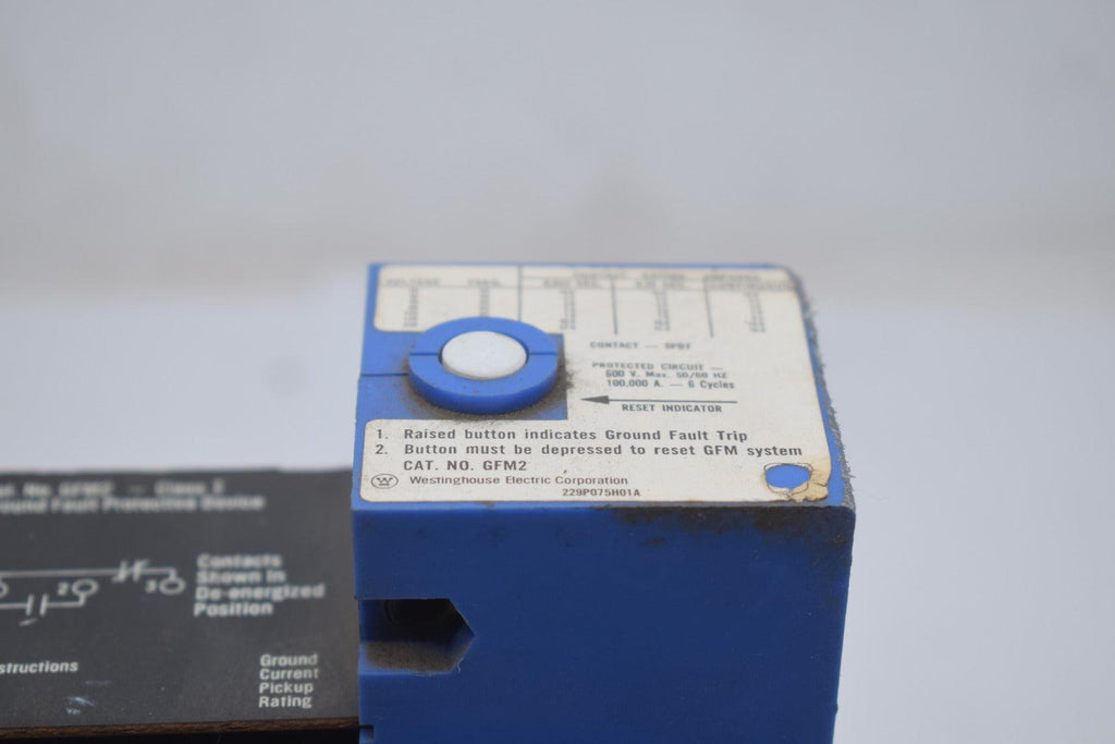 Westinghouse GFM2 GROUND FAULT PROTECTIVE DEVICE 5AMP RELAY Class 1 ...