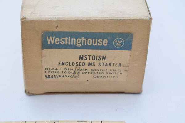 Westinghouse MST01SN Toggle Manual Starter 1 Pole Nema 1, Enclosure On ...