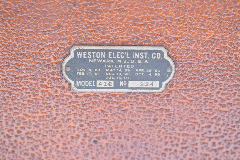 Weston Electrical Instrument Company Model 412 No. 334 Milliammeter Vo